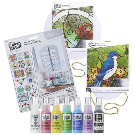 Buy Gallery Glass Stained Glass Acrylic Paint Starter Kit, 10 Piece ...