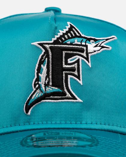 New Era Florida Marlins Team Color Satin 9forty A Frame Snapback Off