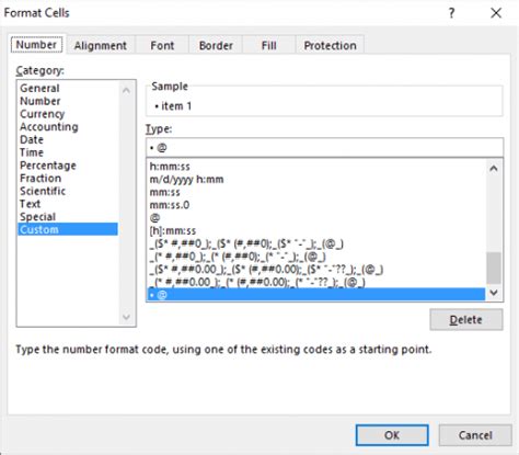 How To Create Bullet Points In Excel