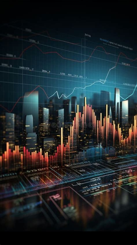 Visual Representation Of Business And Stock Market Performance Over Time Stock Illustration