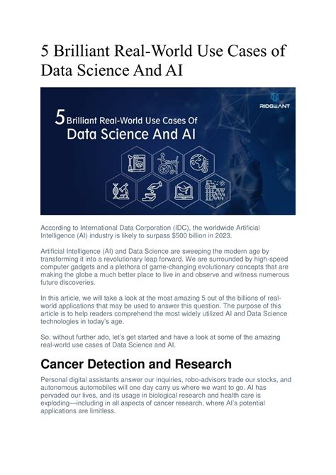 ppt 5 brilliant real world use cases of data science and ai