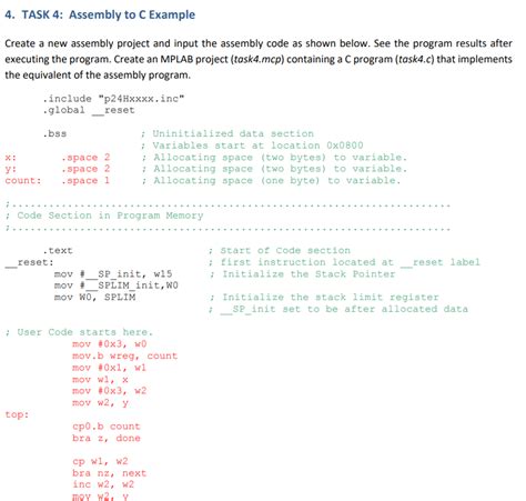 TASK Assembly To C Example Create A New Chegg Com