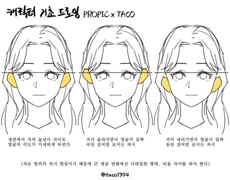 「묶는 머리에서 목덜미 양쪽 잔머리를 얇게 추가하면 자연스럽다 」타코작가の漫画
