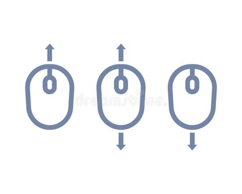Scroll Up Down With Mouse Icon Stock Vector Illustration Of