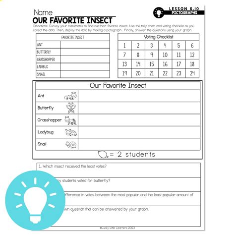 Lucky To Learn Math Lesson 610 Read And Create Pictographs Mini