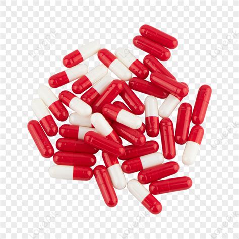 빨간색 흰색 캡슐 더미클립 아트치료카민 Png 일러스트 무료 다운로드 Lovepik