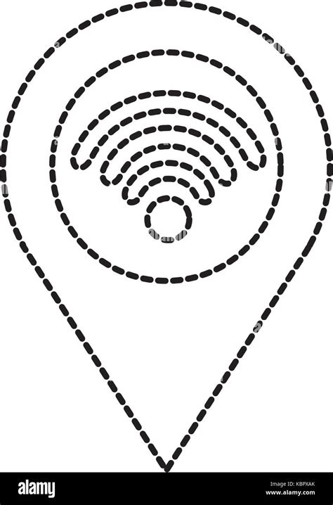 Pointer Map With Wifi Internet Signal Connection Stock Vector Image