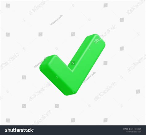 3d Realistic Check Mark Button Vector Stock Vector Royalty Free