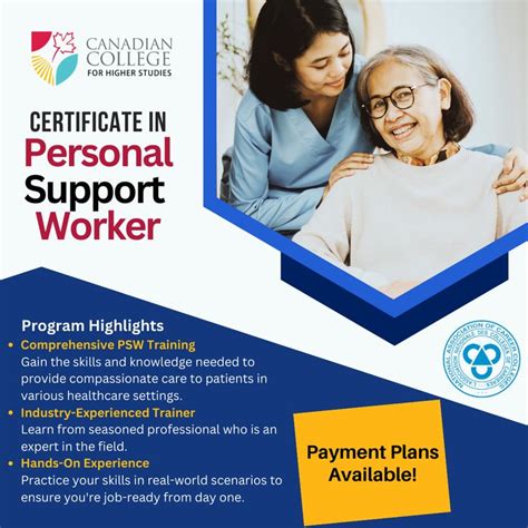 Complete Our Certificate In Personal Support Worker In 7 Months To Get
