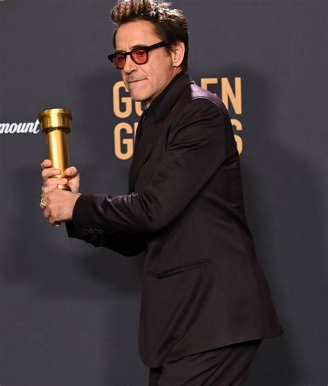 Golden Globe Awards Robert Downey Jr Suit Rdj Black Suit The