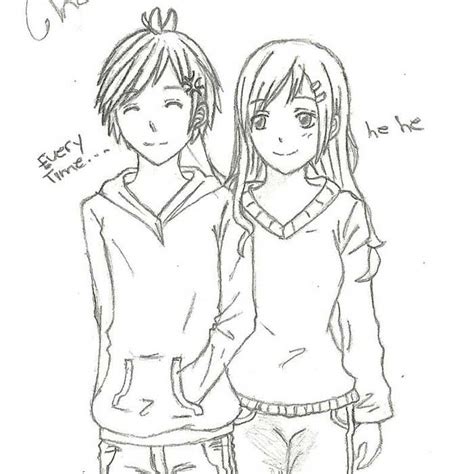 Картинки аниме мальчик и девочка для срисовки Фотоподборки 1