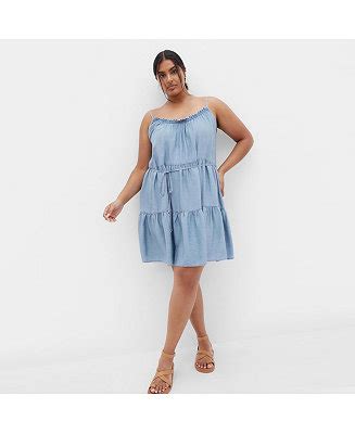 City Chic Womens Sweet Tiers Dress Macys