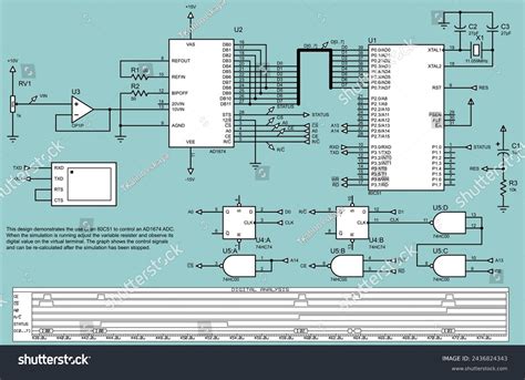 Vector Electrical Schematic Diagram Of Royalty Free Stock Vector