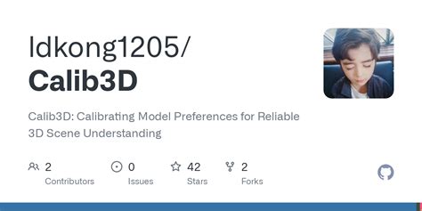 GitHub Ldkong Calib D Calib D Calibrating Model Preferences For Reliable D Scene