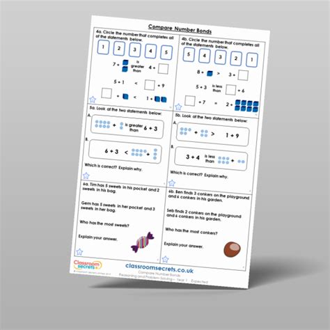 Year 1 Compare Number Bonds Reasoning And Problem Solving Resource Classroom Secrets