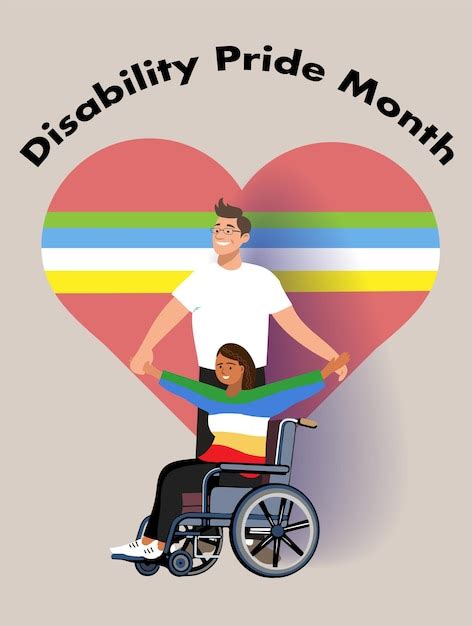 Premium Vector Disability Pride Month Observed Every Year In July