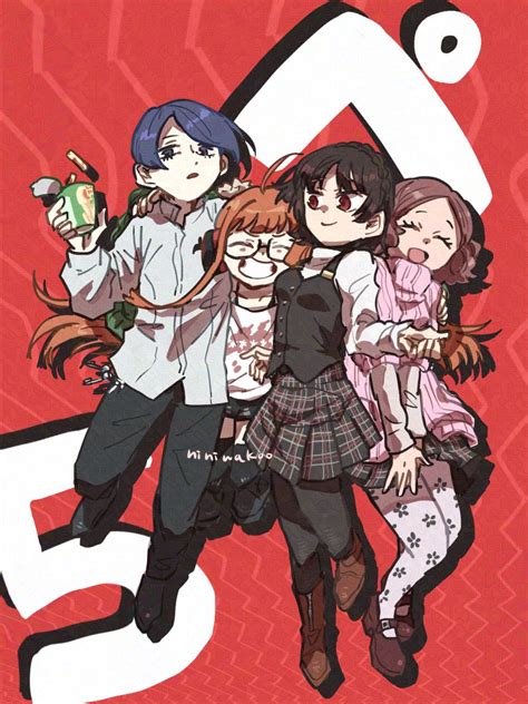 Sakura Futaba Niijima Makoto Okumura Haru And Kitagawa Yuusuke Persona And More Drawn By