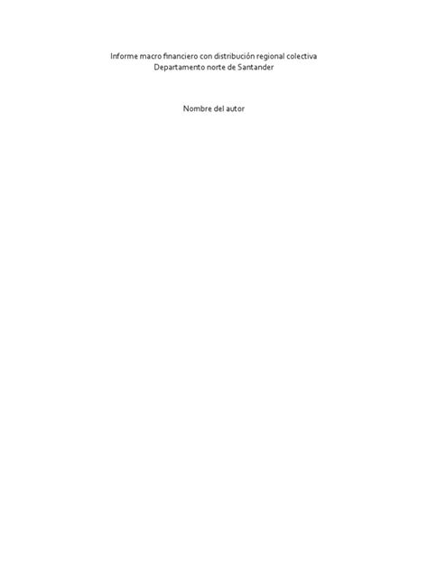 Analisis Macro Financiero Pdf