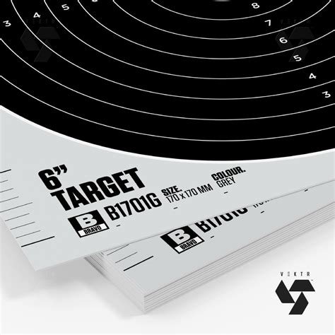 Bravo 6 Inch Paper Shooting Target 25 Pack B1701g Vektr Bravo 6 Inch Paper Shooting Target 25 Pack B1701g Vektr