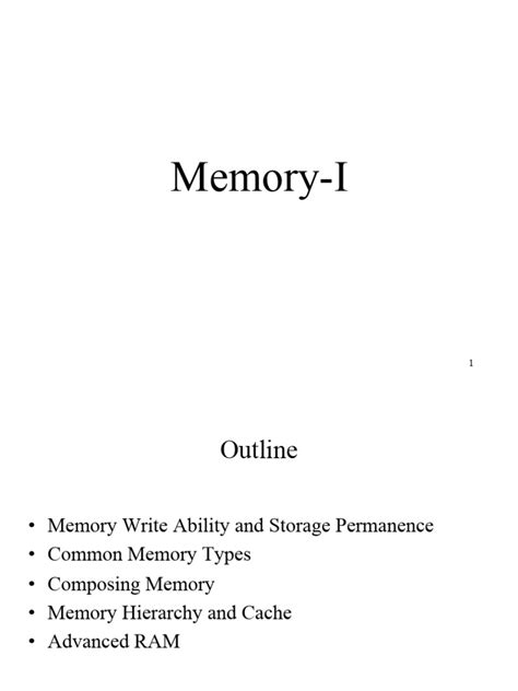 Memoryslides Pdf Dynamic Random Access Memory Random Access Memory