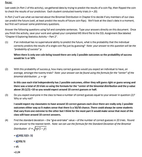Solved Recap Last Week In Part Of This Activity We Chegg