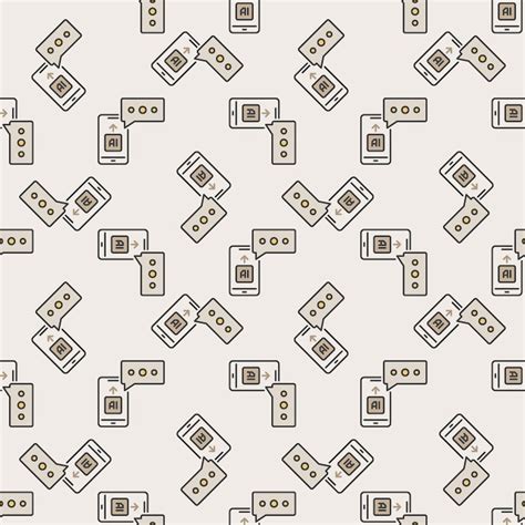 Premium Vector Smartphone With Ai Chat Vector Colored Seamless Pattern