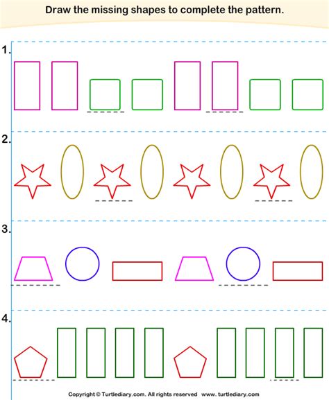 Complete The Missing Pattern Answer Pattern Pattern Activities