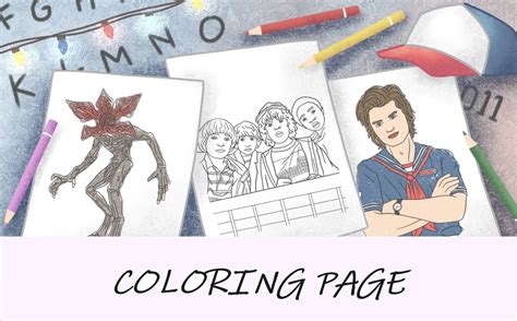 20 Pagine Da Colorare Di Stranger Things Pagine Da Colorare