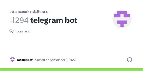 telegram bot · issue 294 · trojanpanel install script · github
