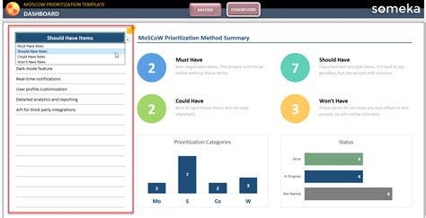 Moscow Prioritization Template In Excel Moscow Matrix