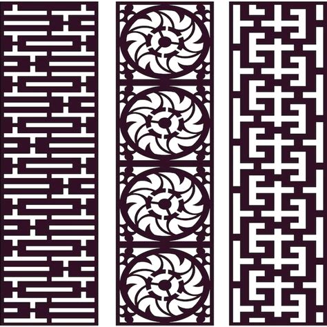 Premium Vector 3 Set Design For Jali Laser Cnc Graphic