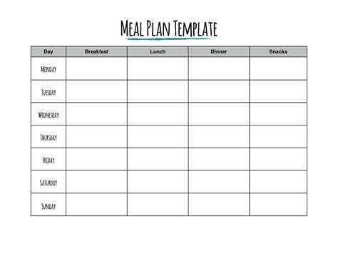 40 Weekly Meal Planning Templates Templatelab