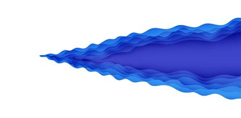 종이 컷 스타일의 물결 모양의 테두리 깊은 파도 현대 커버를 잘라 3d 추상적 인 배경 매끄러운 그림자 종이 컷 아트와 파란색