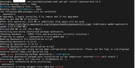Installation Error No Custom Admin Password Found Variable Needed Etc Opensearch Opensearch