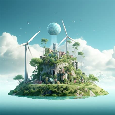 premium ai image clean energy poster generative ai illustration