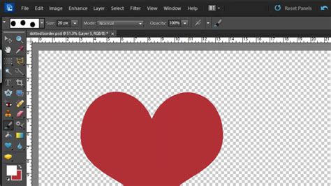 Create A Dotted Border In Photoshop Elements YouTube