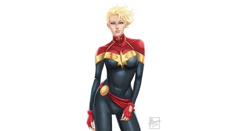 Download Free Captain Marvel Sexy Digital Art Wallpaper MrWallpaper Com