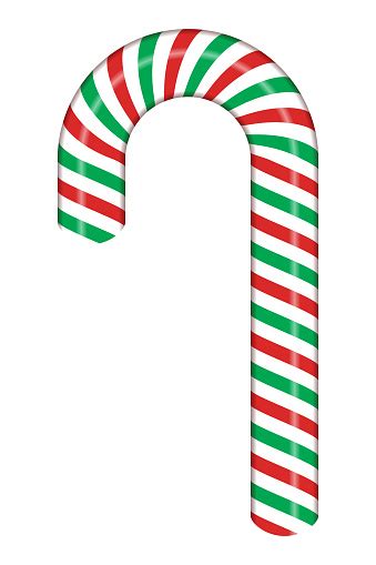 빨간색과 녹색 줄무늬가 있는 사탕 지팡이 현실적인 사탕 지팡이 새해를 위한 달콤한 막대기 장식 설탕 롤리팝 벡터 일러스트 레이 션 0명에 대한 스톡 벡터 아트 및 기타