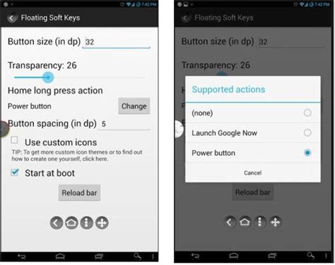 Add Floating Soft Key Buttons On Top Of Any Active Application In