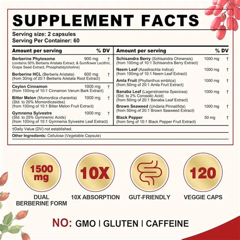 Organic 1500mg Berberine Supplement With Ceylon Chile Ubuy