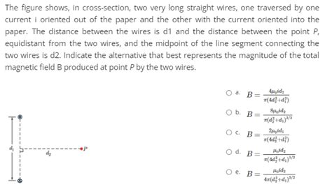 Solved The Figure Shows In Cross Section Two Very Long