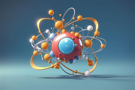 Premium Ai Image 3d Rendering Of Electron Proton Atom Isolated On Background 3d Render