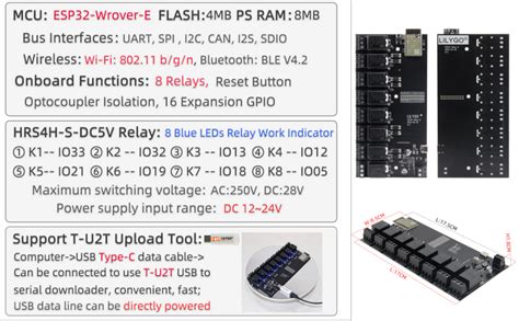 lilygo® t relays3 esp32 s3 6 way relay 55 off