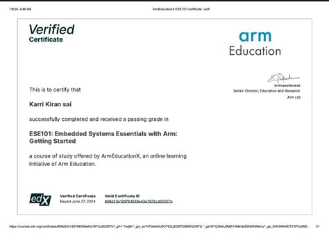 Kiran Sai On Linkedin Embeddedsystems Edx Certification