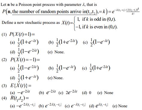 Solved Let N Be A Poisson Point Process With Parameter λ