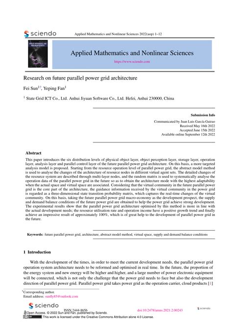 Pdf Research On Future Parallel Power Grid Architecture
