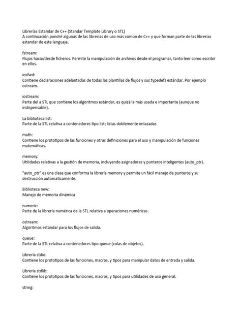 Librerías Estandar De C Pdf C Puntero Programación De