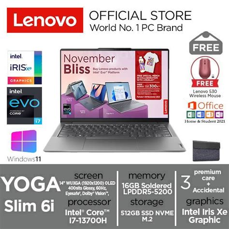 Jual Laptop Lenovo Yoga Slim 6i I7 13700H 512GB SSD 16GB Win11 OHS OLED Shopee Indonesia