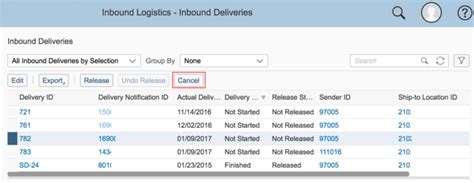 Bösch Erp Cancellation Of Inbound Deliveries In Sap Business Bydesign Bösch Erp
