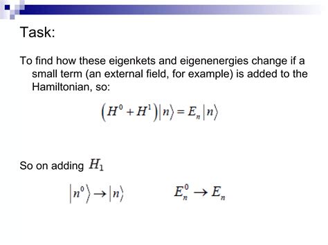 Time Independent Perturbation Theory 1st Order Correction 2nd Order